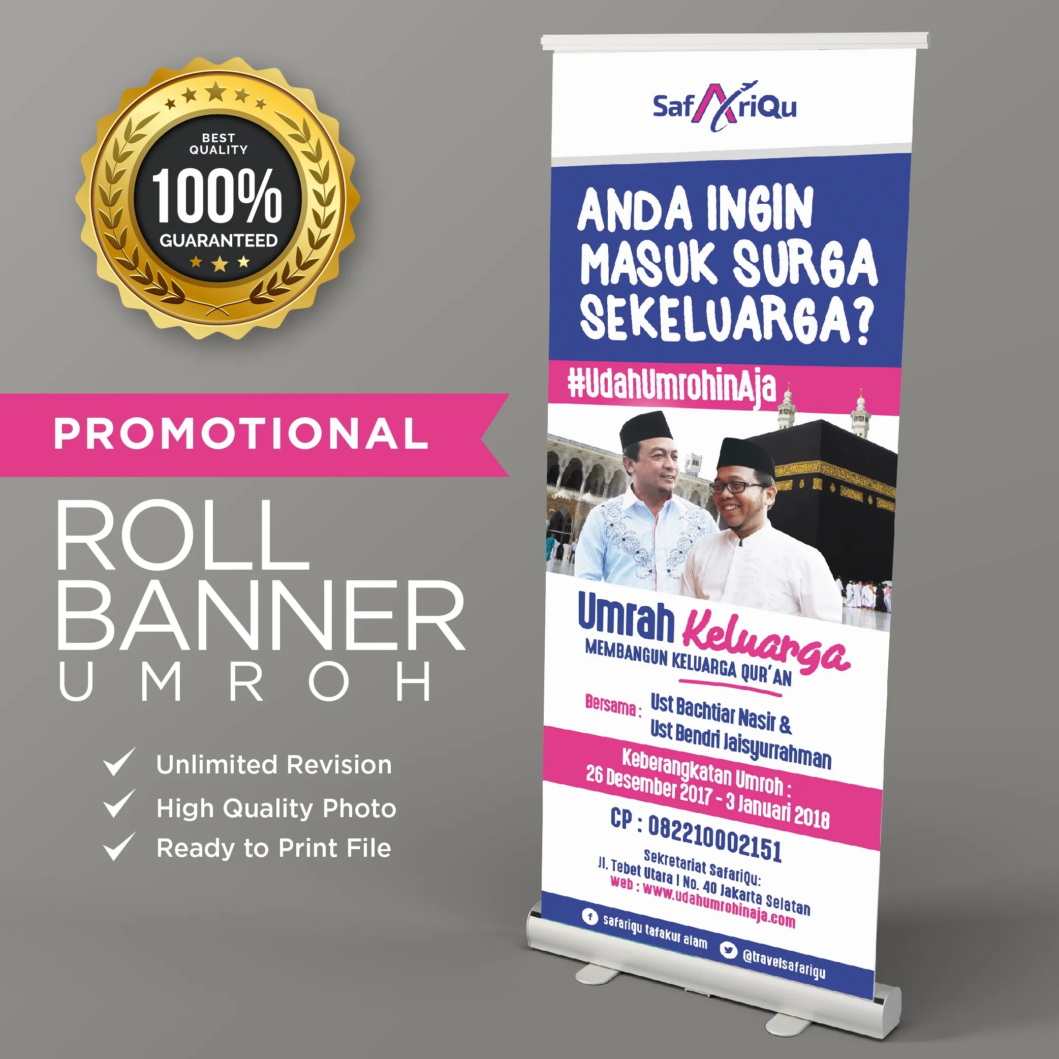 Desain Roll Banner / X-Banner untuk Umroh